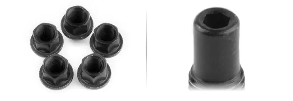 Apex 75mm M14 Porsche 5 Lug Hex Head Stud Kit with Black R14 Lug Nuts – DC Prestige