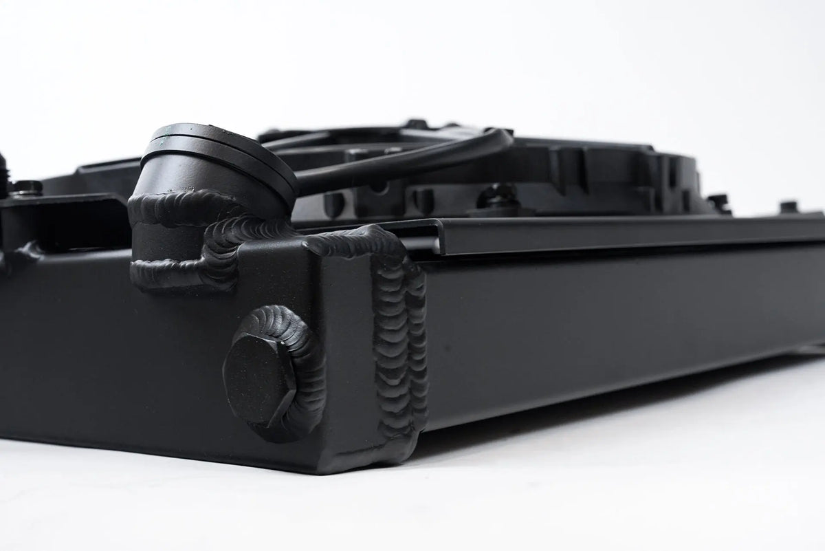 CSF - Universal Half Radiator - Evo 7/8/9 / 92-00 Civic - W/ SPAL Fan ...