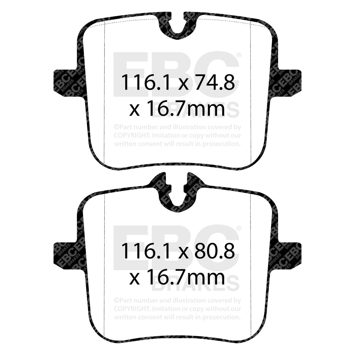 EBC Yellowstuff Rear Brake Pads For BMW F90 M5, F92 M8, F95 X5M & F96 ...