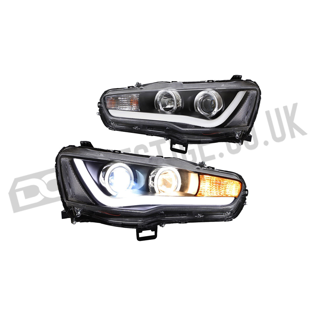 Headlights For 2008-2017 Mitsubishi Lancer W/LED DRL – DC Prestige