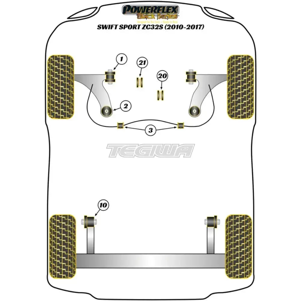 Powerflex Black Series Gearbox Mount Insert Suzuki Swift Sport MK3 ZC3 ...