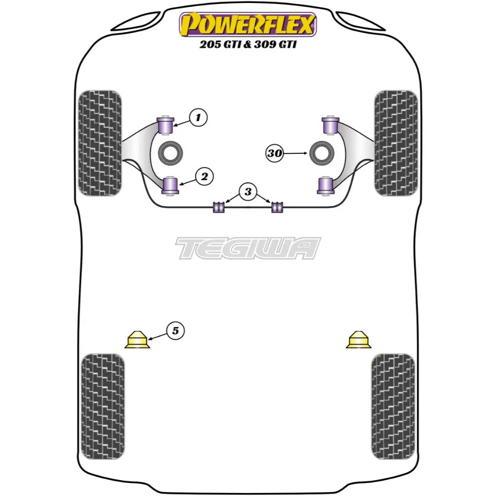 Powerflex Road Series PowerAlign Wheel Mounting Guide Pin Peugeot 205 ...