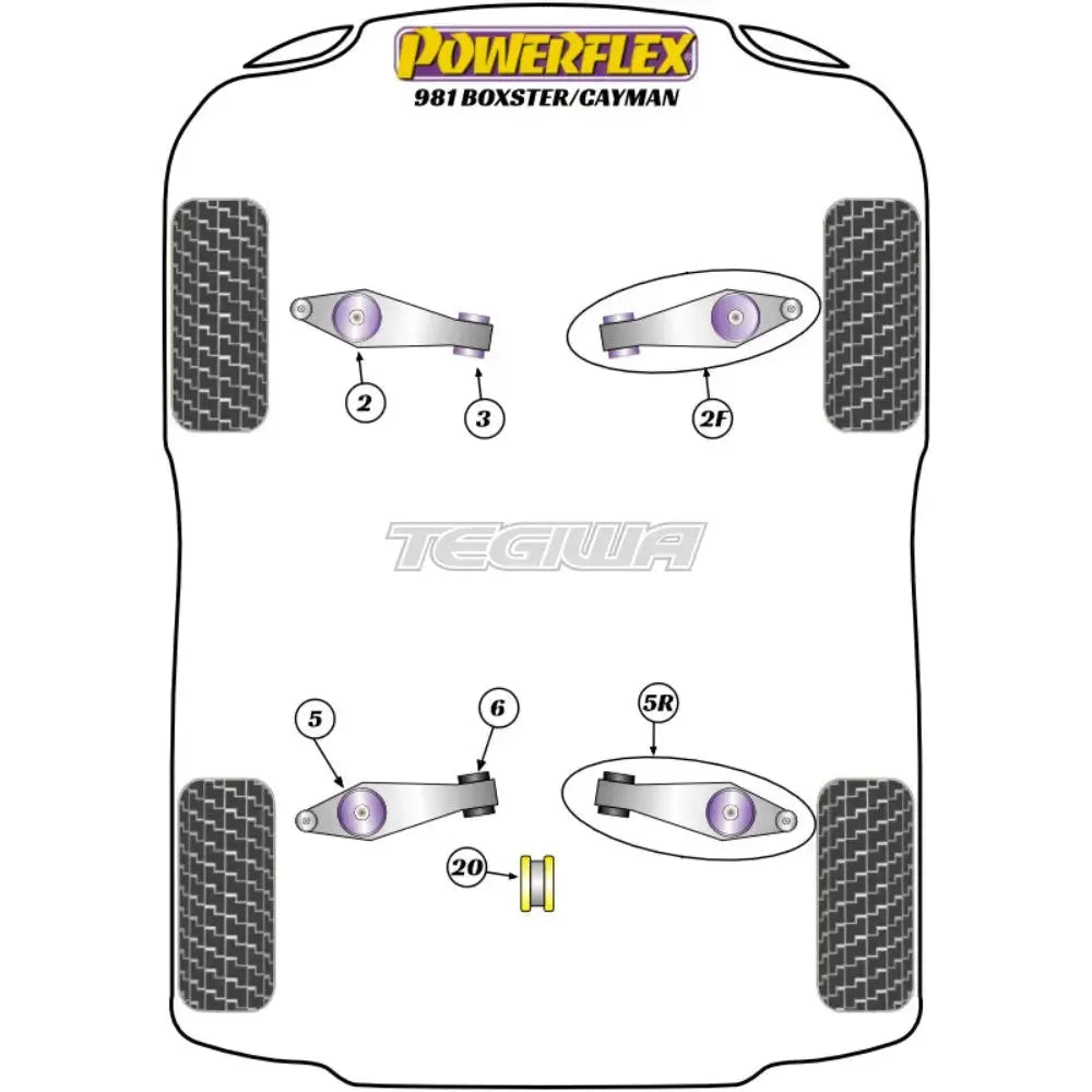 Powerflex Road Series PowerAlign Wheel Mounting Guide Pin Porsche 981 ...